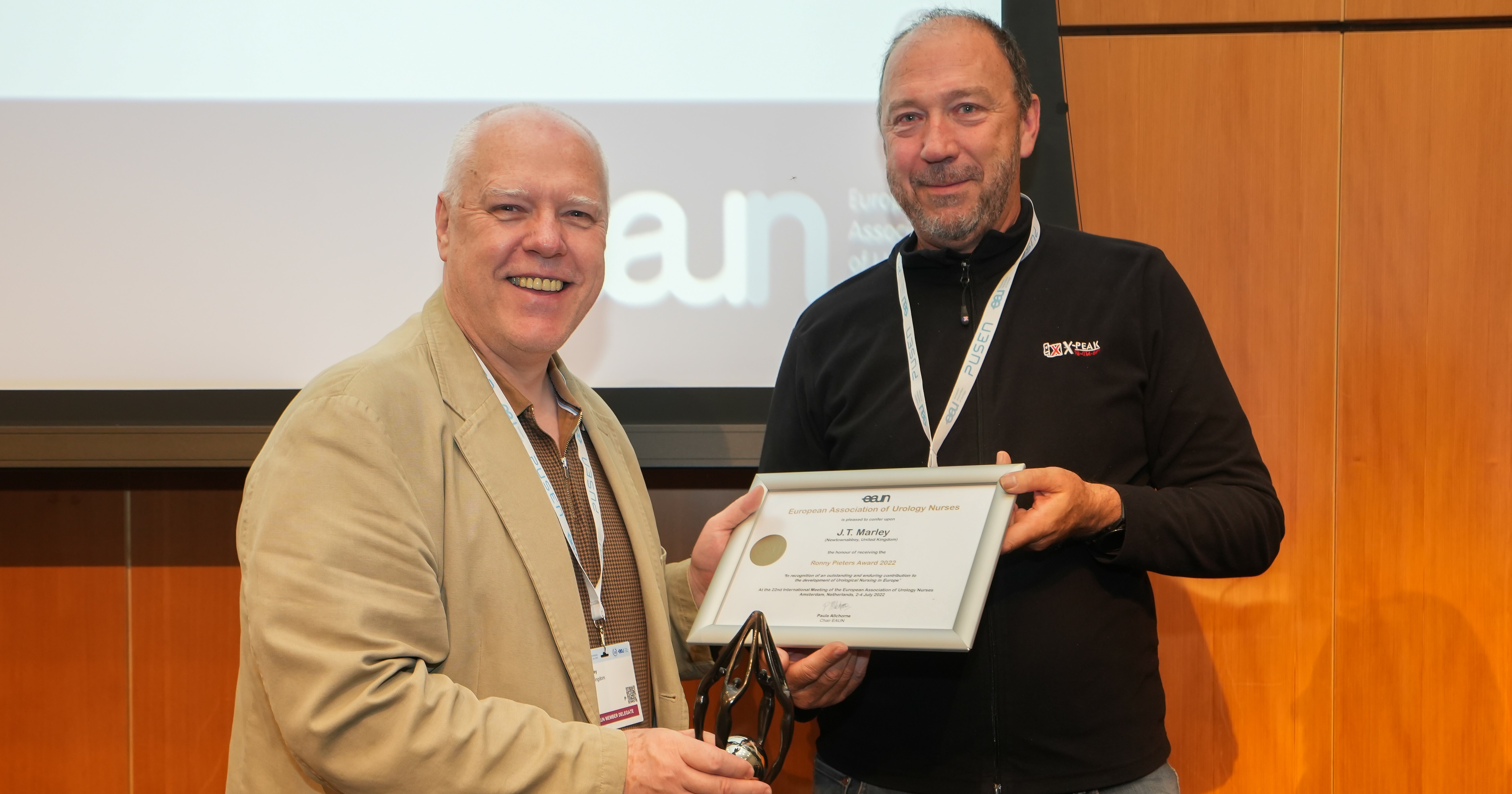 Mr. Jerome Marley wins prestigious Ronny Pieters Award - EAUN